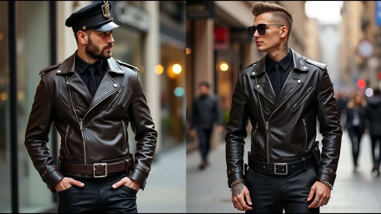 Leather and Style: How Men Create Spectacular Looks. - YouTube
