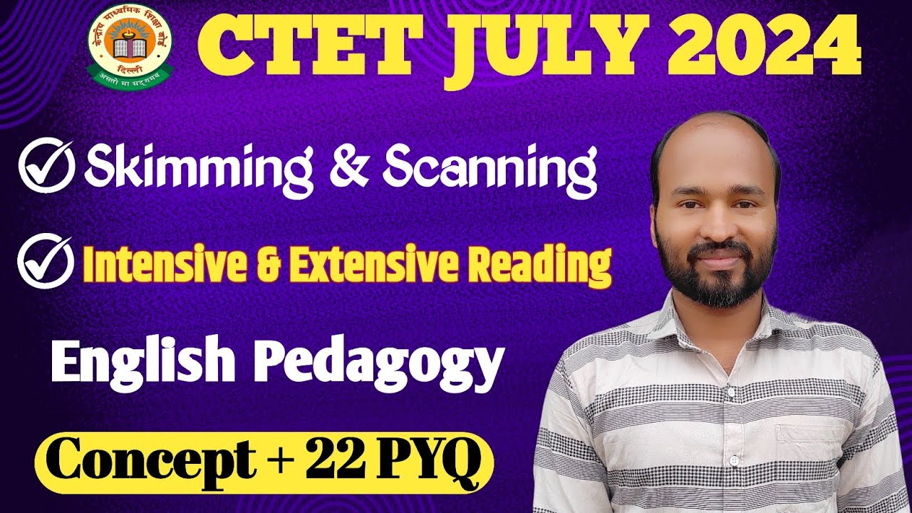 Skimming & Scanning | Intensive & Extensive Reading | English for CTET ...