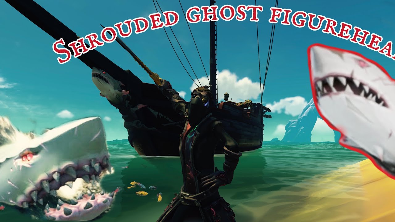 The shrouded ghost figurehead showcase🦈 (sea of thieves) - YouTube