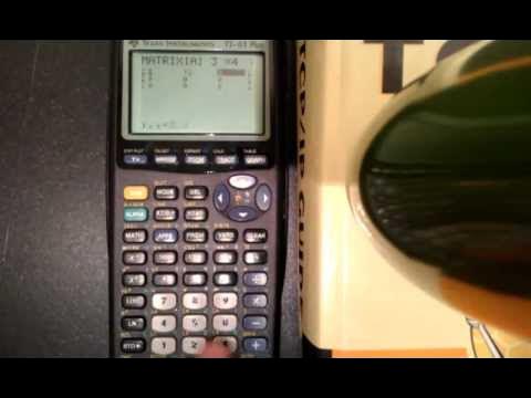 TI-83 Plus simultaneous equations solving demo - YouTube