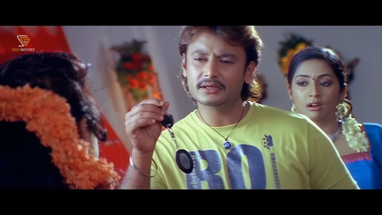 Gaja Kannada Movie Back to Back Comedy Scenes - Darshan, Navya Nair ...