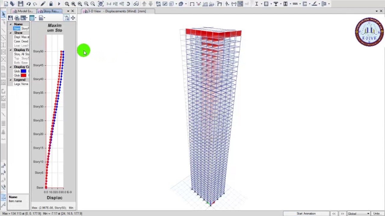 ETABS 2016 Displacement Drift Check - YouTube