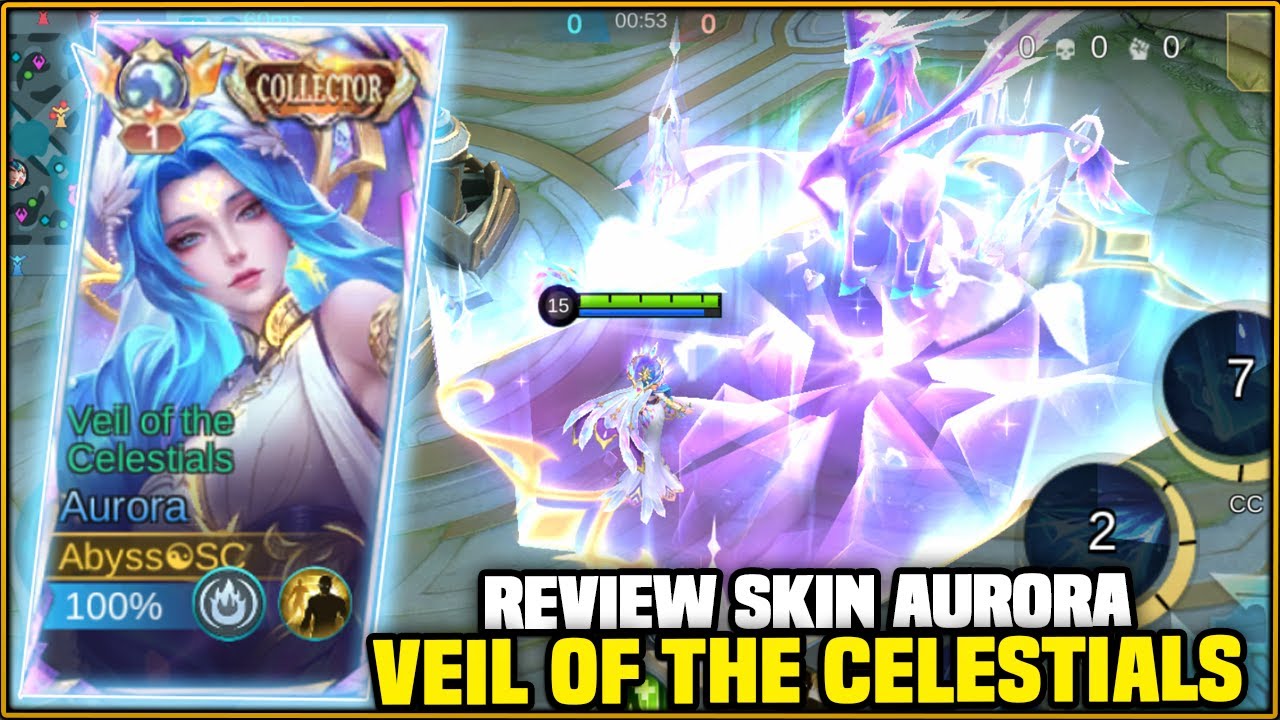 REVIEW SKIN AURORA - VEIL OF THE CELESTIALS 【Vtuber ID | Abyss SC】 ‼️ # ...