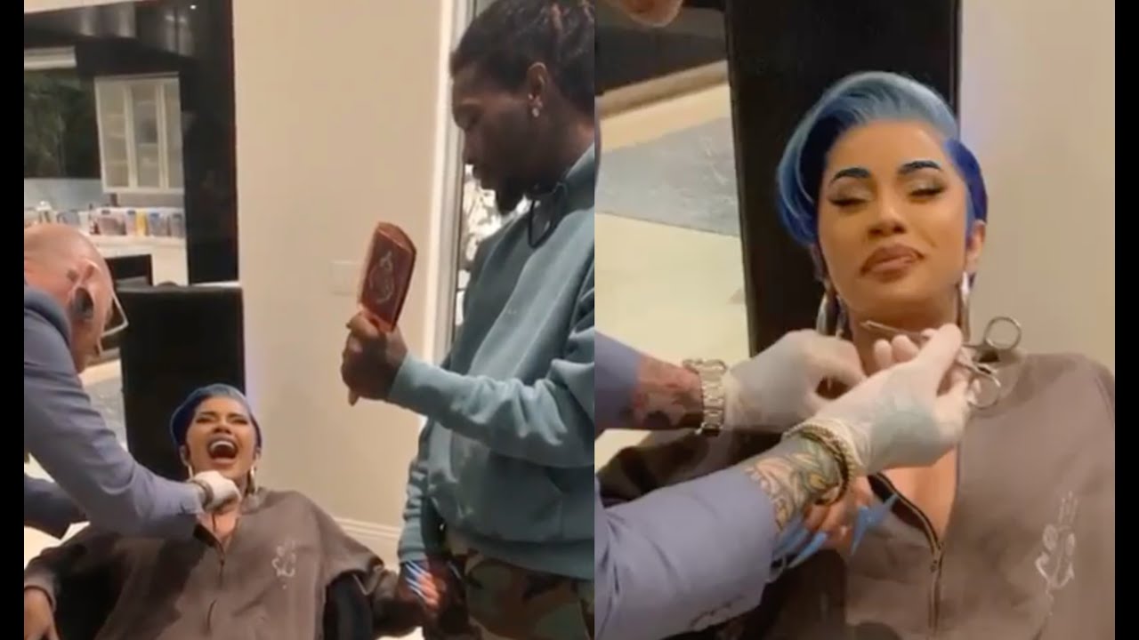 Cardi B Gets A Piercing In Her Neck Screams For Offset - YouTube