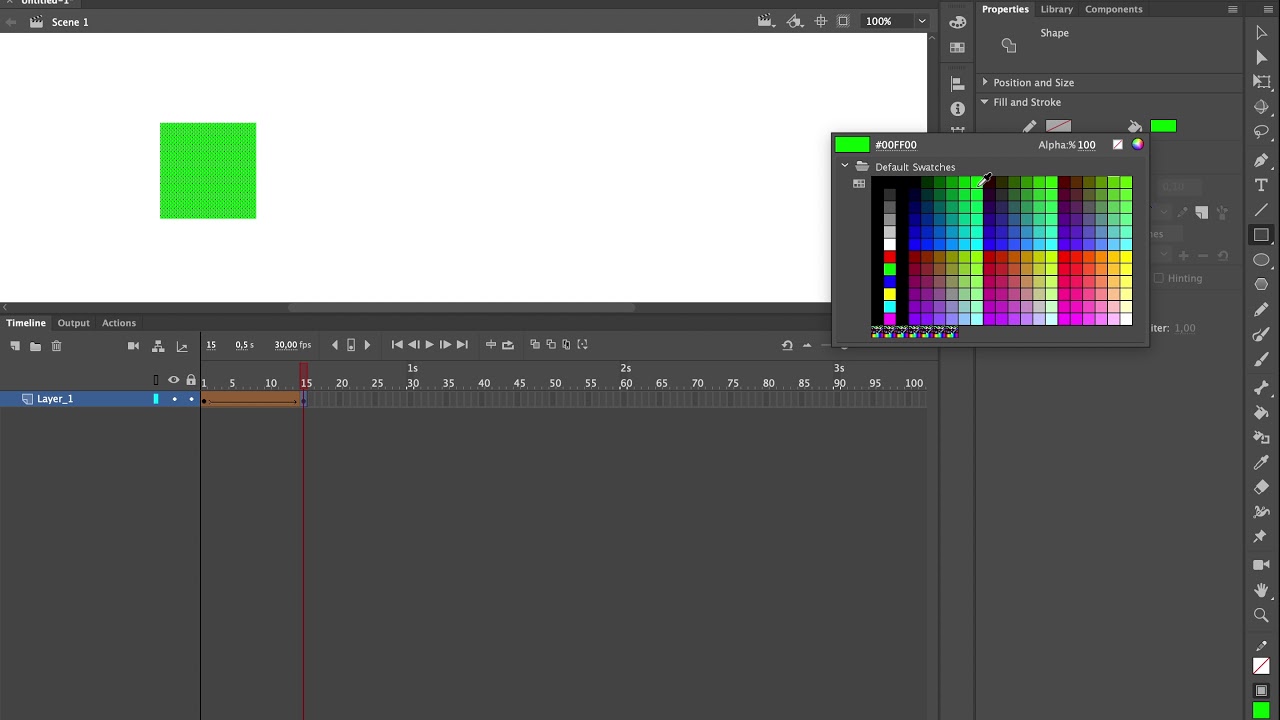 Adobe Animate Shape Tween - YouTube