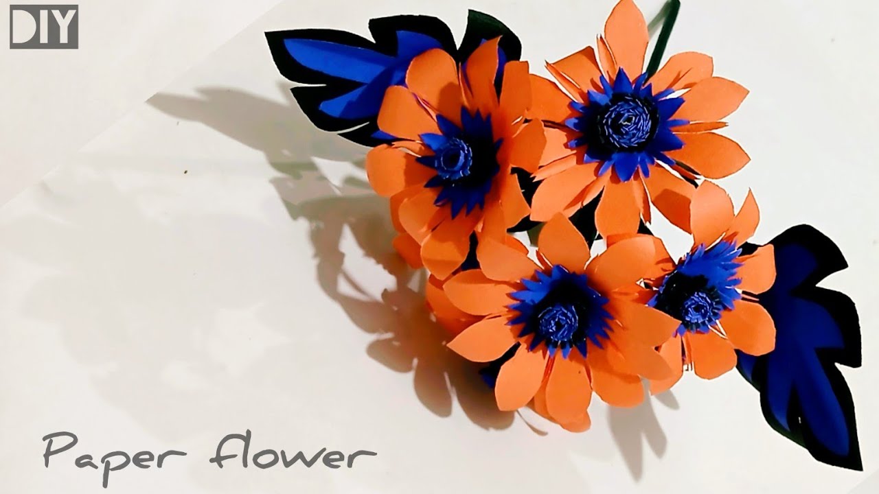 Beautiful Paper Flower For Room Decoration ⚘️⚘️ | Easy Paper Flower ...