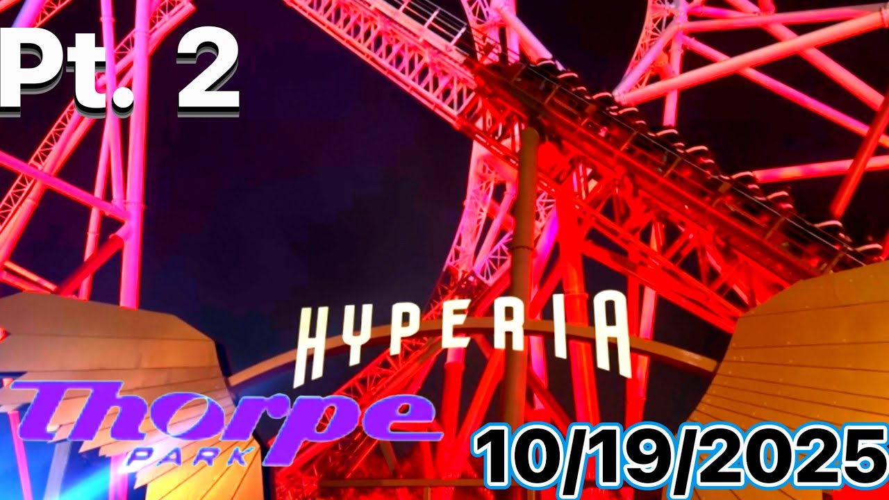 Night Rides on Hyperia! Day 2 at Thorpe Park! 🇬🇧🎢 - YouTube