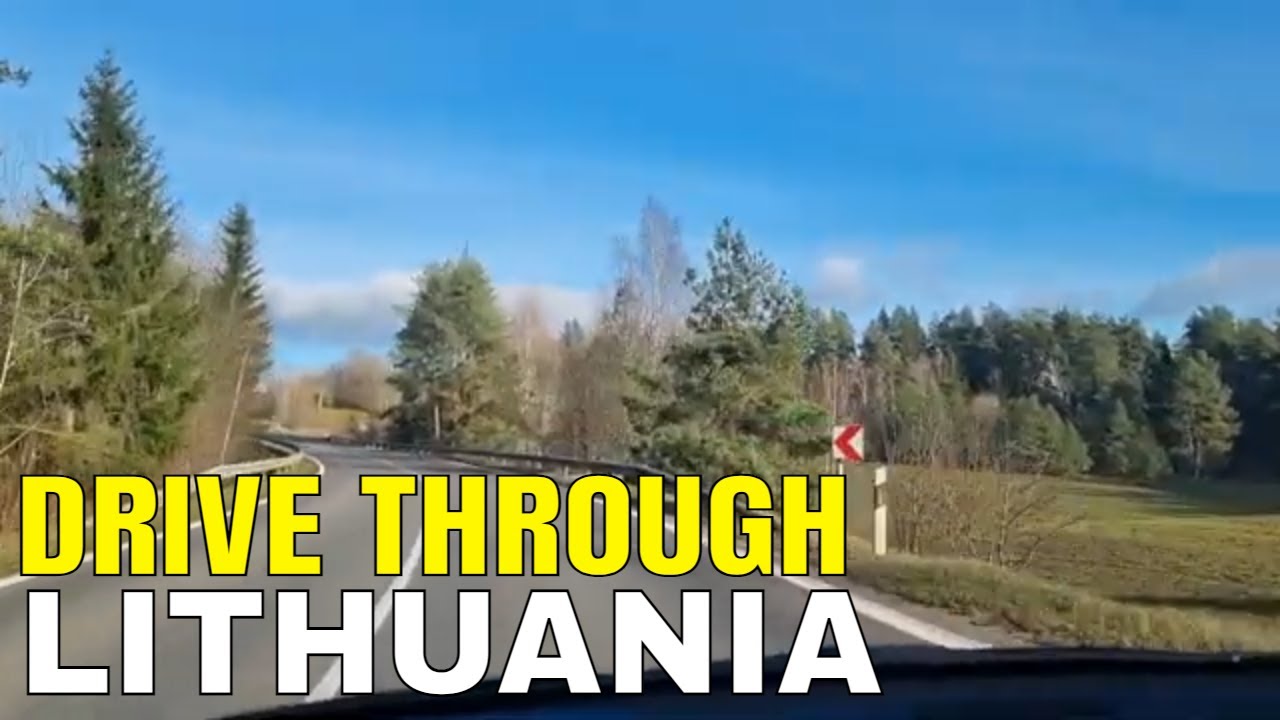 Drive through Lithuania 🇱🇹 E28 at Aukštadvaris. November 13, 2022 - YouTube