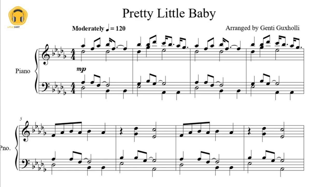 Pretty Little Baby by Connie Francis (Piano Solo/Sheets) - YouTube
