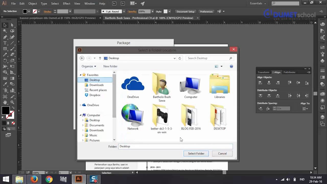 Cara Menyimpan File di Adobe Illustrator dengan Menggunakan Package ...