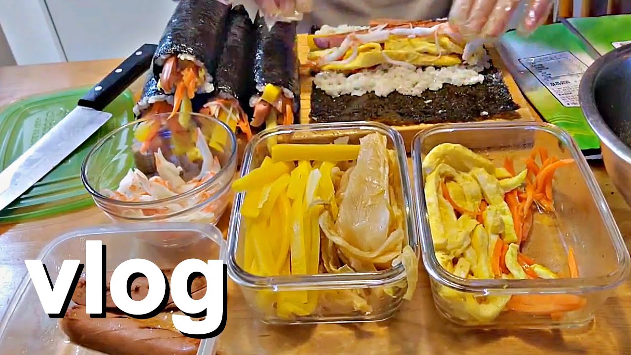 매일 새벽 5시에 만드는 아들새끼 간편 도시락, 묵은지 김밥￨Kimchi Gimbap￨korean lunch box - YouTube