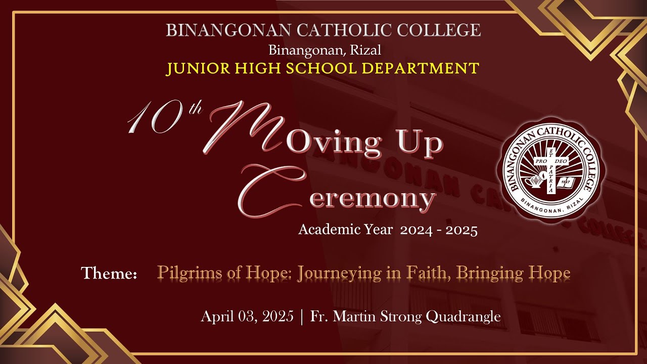 REPLAY: 10th Moving Up Ceremony - Junior High School Department - YouTube
