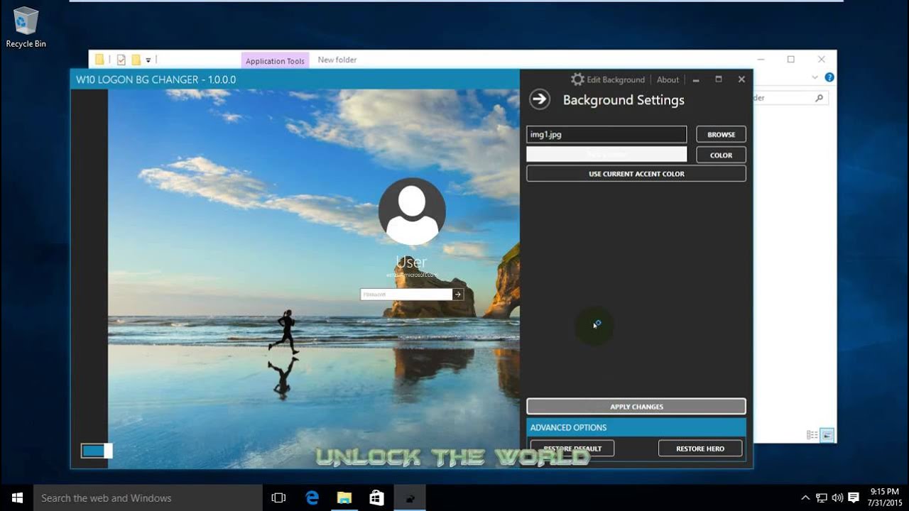 Windows customization - HOW TO CHANGE WINDOWS 10 LOGIN BACKGROUND - YouTube