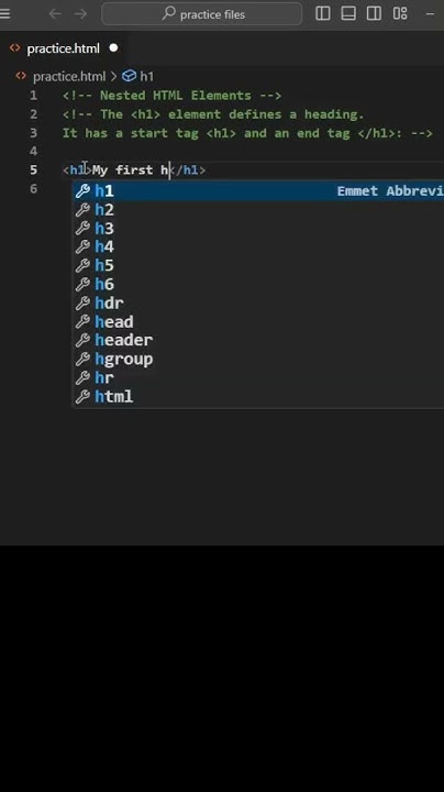 The H1 Elements Html Coding Code Webdevelopment Htmlcode Html5 Youtube