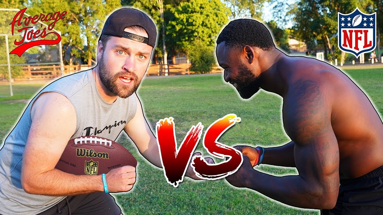 Challenging NFL PLAYER to FOOTBALL CHALLENGE (Loser gets a pie to the ...