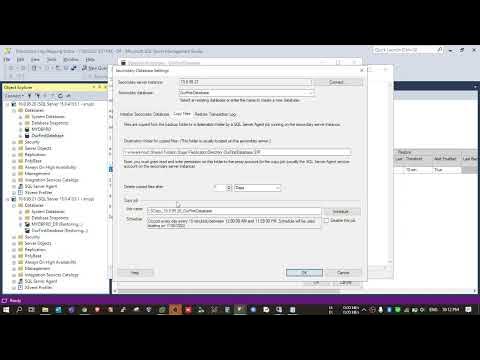 Configuring log shipping in MS SQL 2019 Server - YouTube