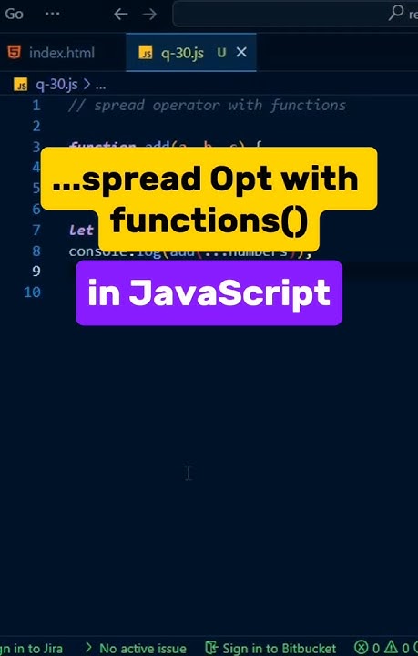 spread operator with functions in javascript Interview Question Day 30#javascript #coding - YouTube