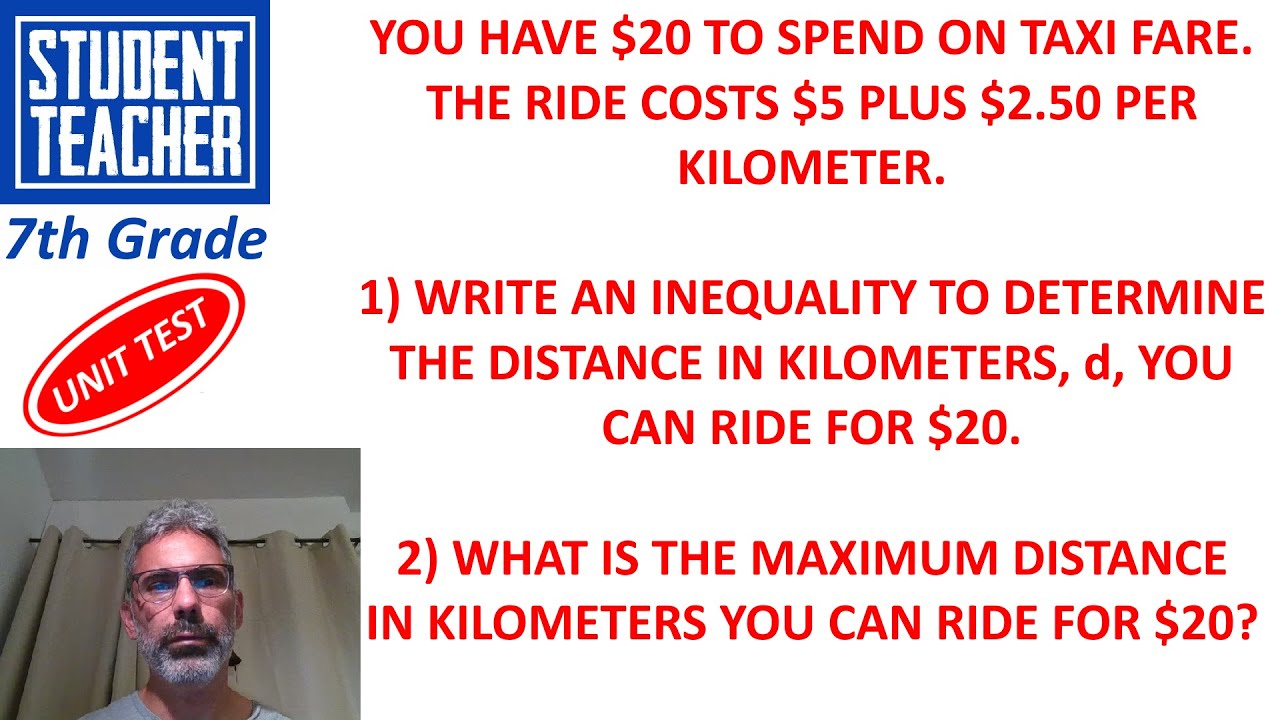 Taking the Unit Test - Expressions Equations and Inequalities - 7th ...