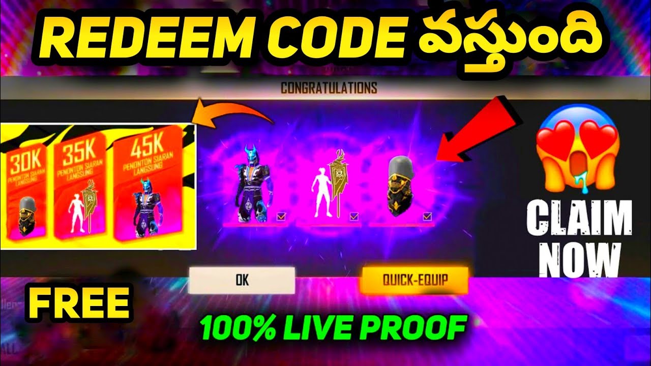 Free Fire New Redeem Code Coming In Telugu Free Bundle Redeem Code In Telugu Ajay Gamer Ff free-fire-new-redeem-code-coming-in-telugu-free-bundle-redeem-code-in-telugu-ajay-gamer-ff