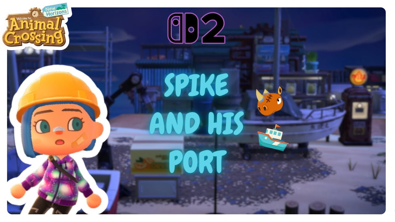 SPIKE'S HIDDEN LIFE AT THE ABANDONED PORT // HOLLYNET // ACNH DYSTOPIAN ...