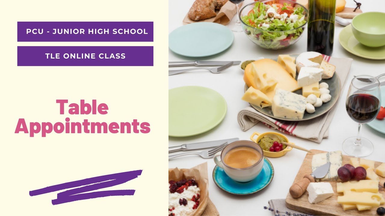 TLE Online Class: Table Appointments - YouTube
