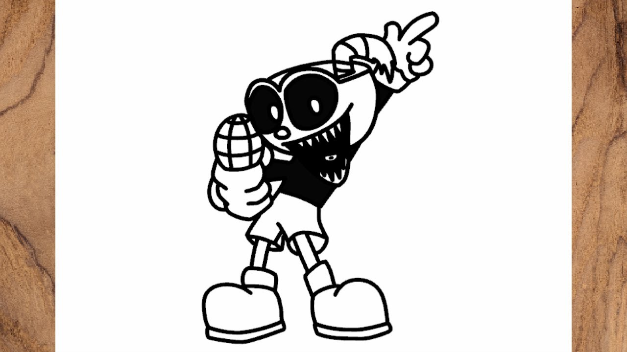 How to draw Cuphead exe FNF Threefolding Knockout Friday Night Funkin ...
