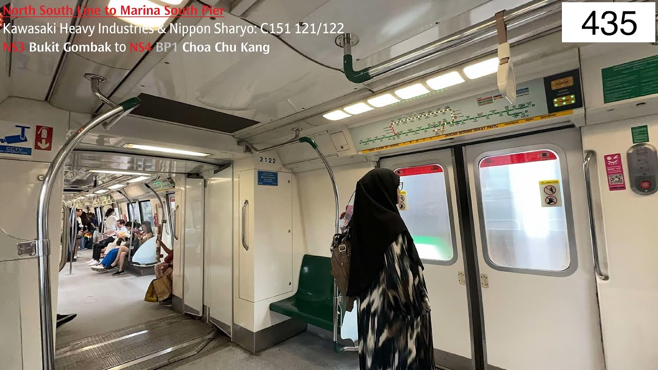 ⁴ᴷ [ATPM Mode] SMRT Trains, NSL Train Ride [Bt Gombak → CCK] - Kawasaki C151 121/122 - YouTube