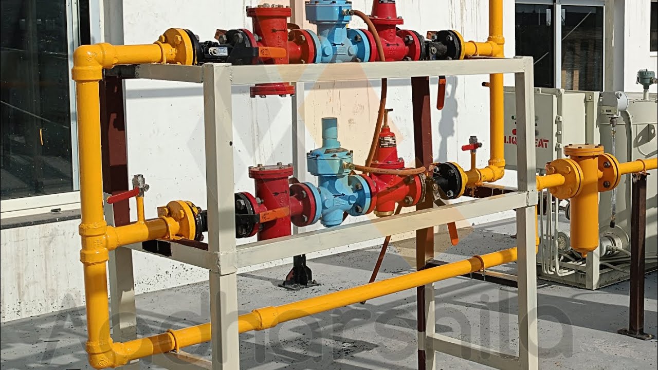 LPG LOT 422kg Cylinder Gas Bank & Pipelines with 2nd Stage PRV ...