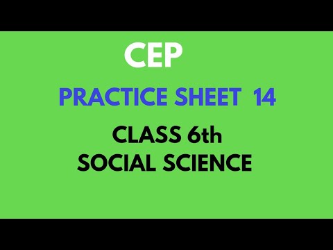 6th Class SSt CEP Practice Sheet 14 - YouTube