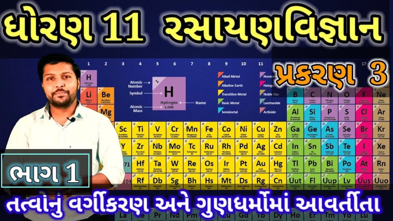 Std 11 Chemistry chapter 3 in gujarati | Classification of Elements ...