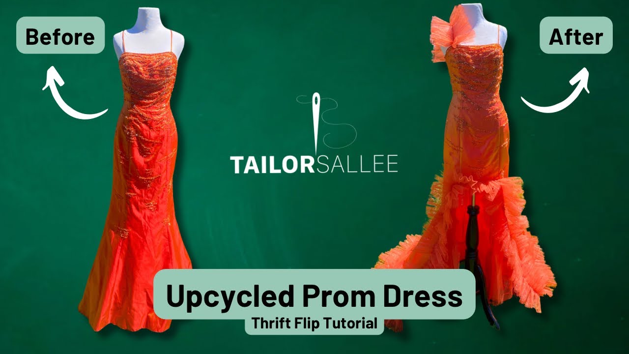 Upcycled Prom Dress Makeover: Thrift Flip Tutorial - YouTube