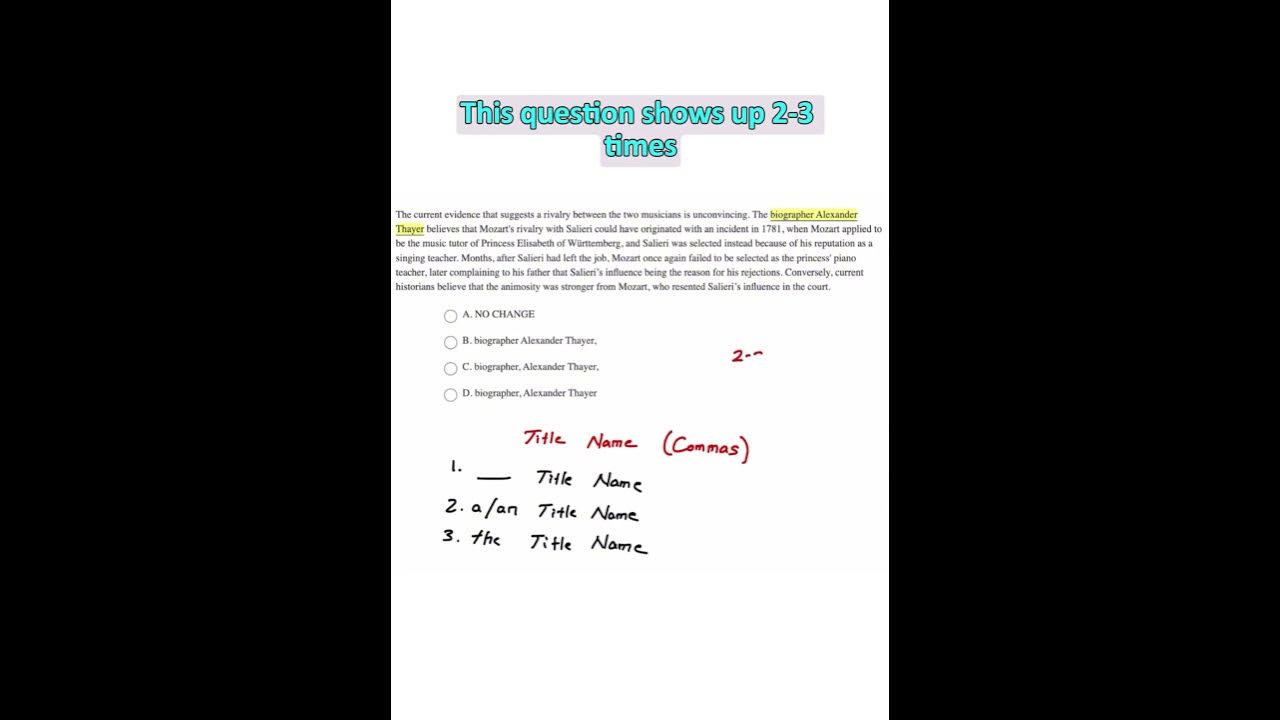NAIL Comma Questions on the ACT English! #act #actenglish #thehagwon # ...