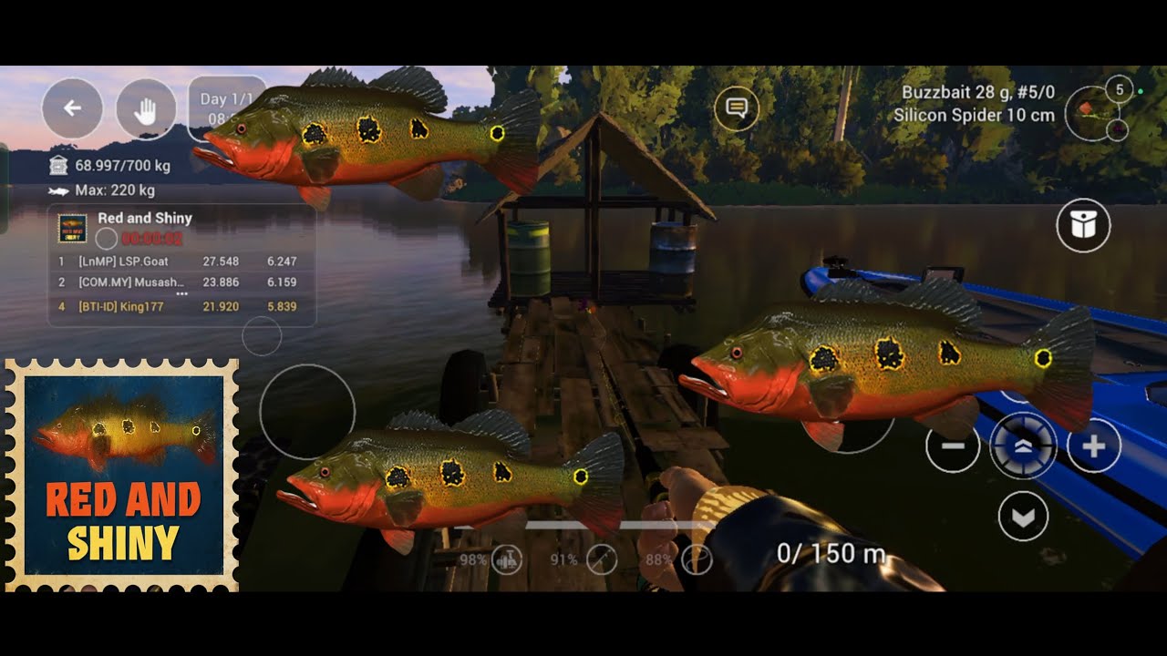 RED AND SHINY berburu uniq red Bass | Fishing planet - YouTube