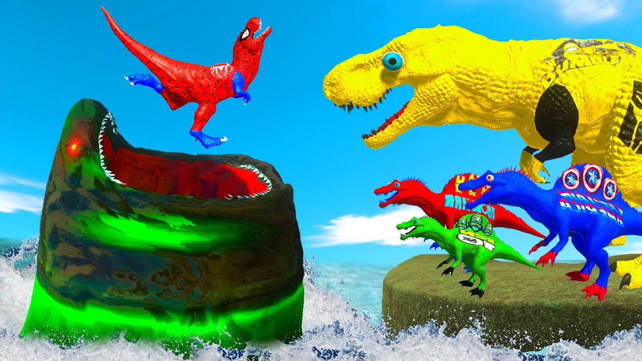 GODZILLA VS TRANSFORMER 2D: T-Rex Dinosaurs Fighting Monster Bloop ...