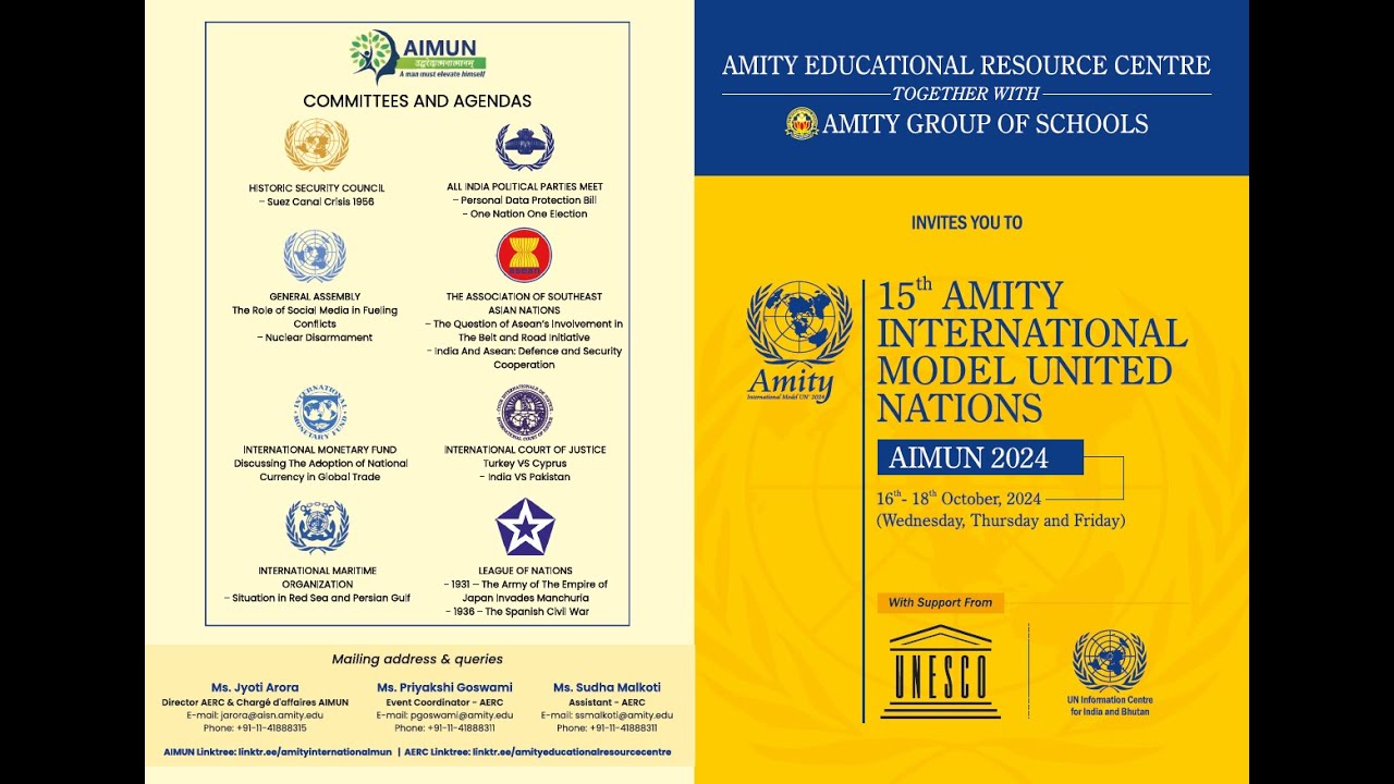 Inaugural Ceremony--AIMUN 2024 | 16th Oct 2024 - YouTube