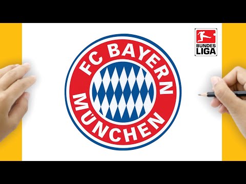 HOW TO DRAW THE BAYER MUNCHEN FOOTBALL TEAM LOGO STEP BY STEP #bayernmunich