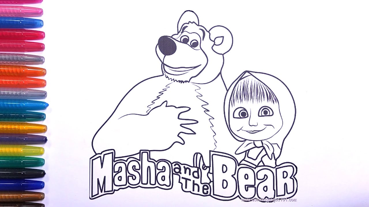 Mewarnai gambar Masha and The Bear | Untuk Anak-anak Dan Balita - YouTube