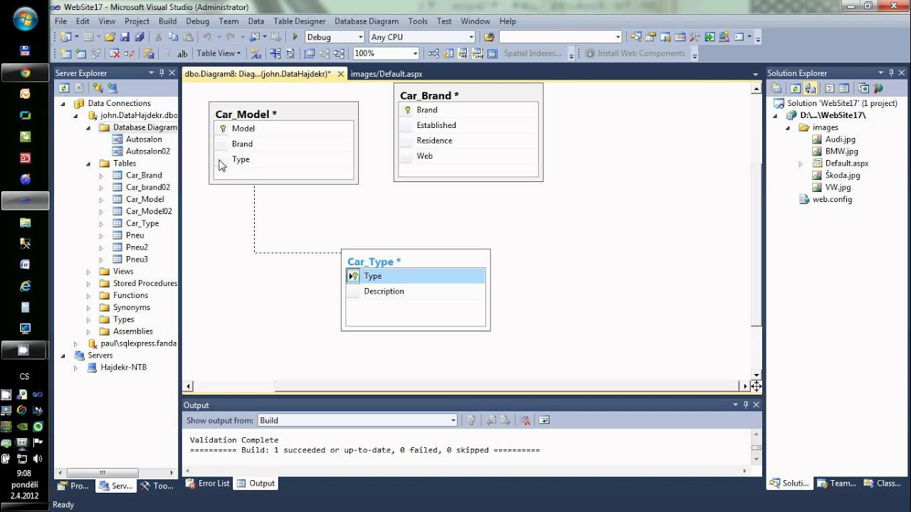 ASP.NET - propojení tabulek databáze - YouTube