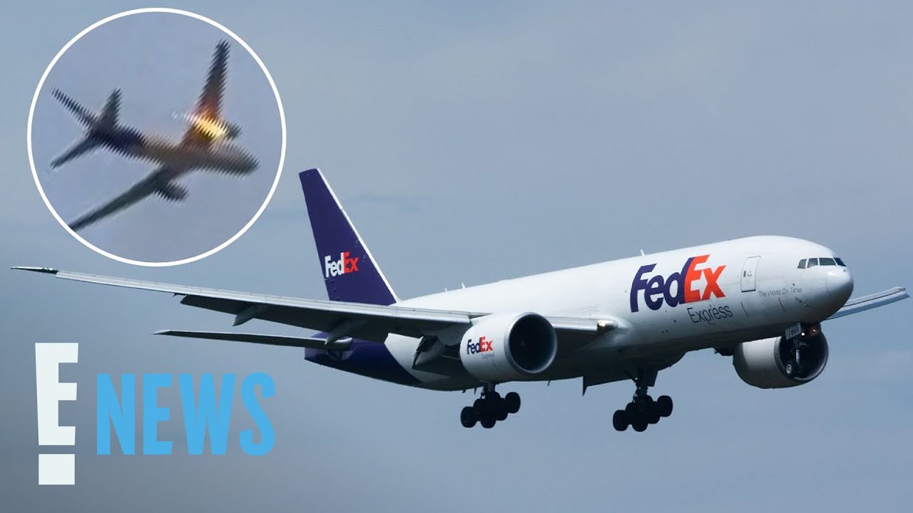 FedEx Plane CATCHES FIRE Midair Before Making Emergency Landing | E ...