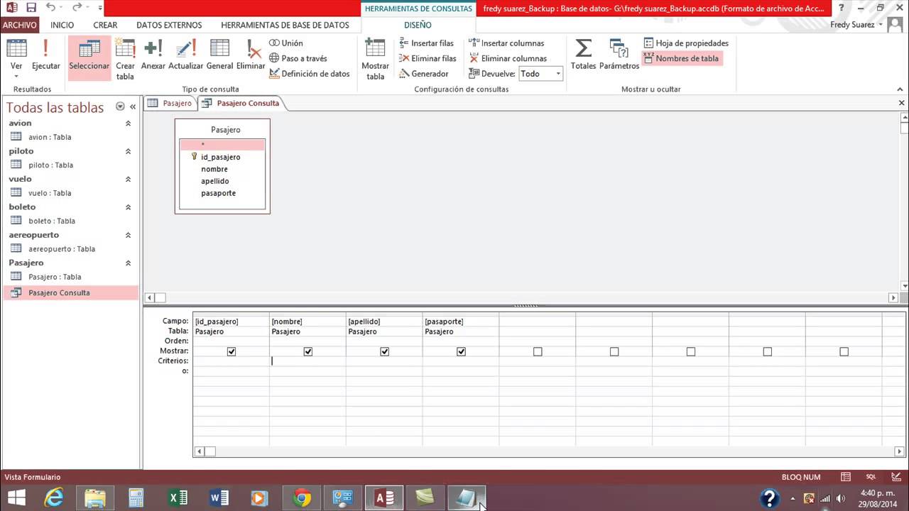 como crear una consulta e informe con parametros como criterios - YouTube
