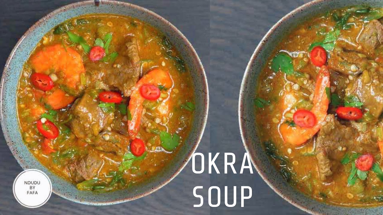 Discover the best way to cook traditional Ewe OKRO SOUP WITH GOAT MEAT ...