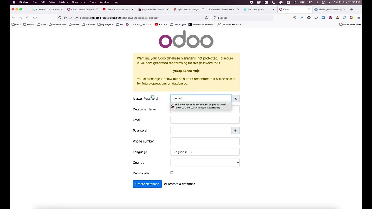 10- Make Odoo Container up - YouTube