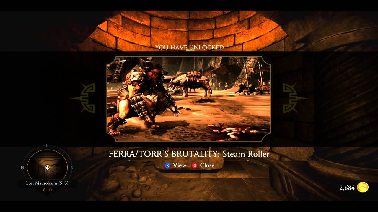 MKX KRYPT UNLOCK : Ferra Torr's Brutality Steam Roller (5,3) - YouTube