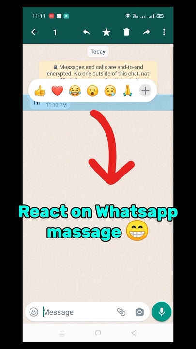 how to react on whatsapp message with emoji |react on Whatsapp messages ...