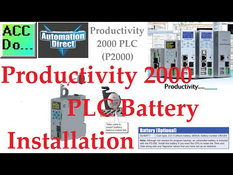 Productivity 2000 PLC Battery Installation - YouTube