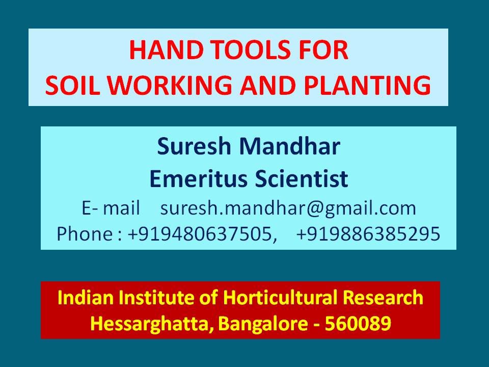 1 Hand tools for soil working and crop planting - YouTube