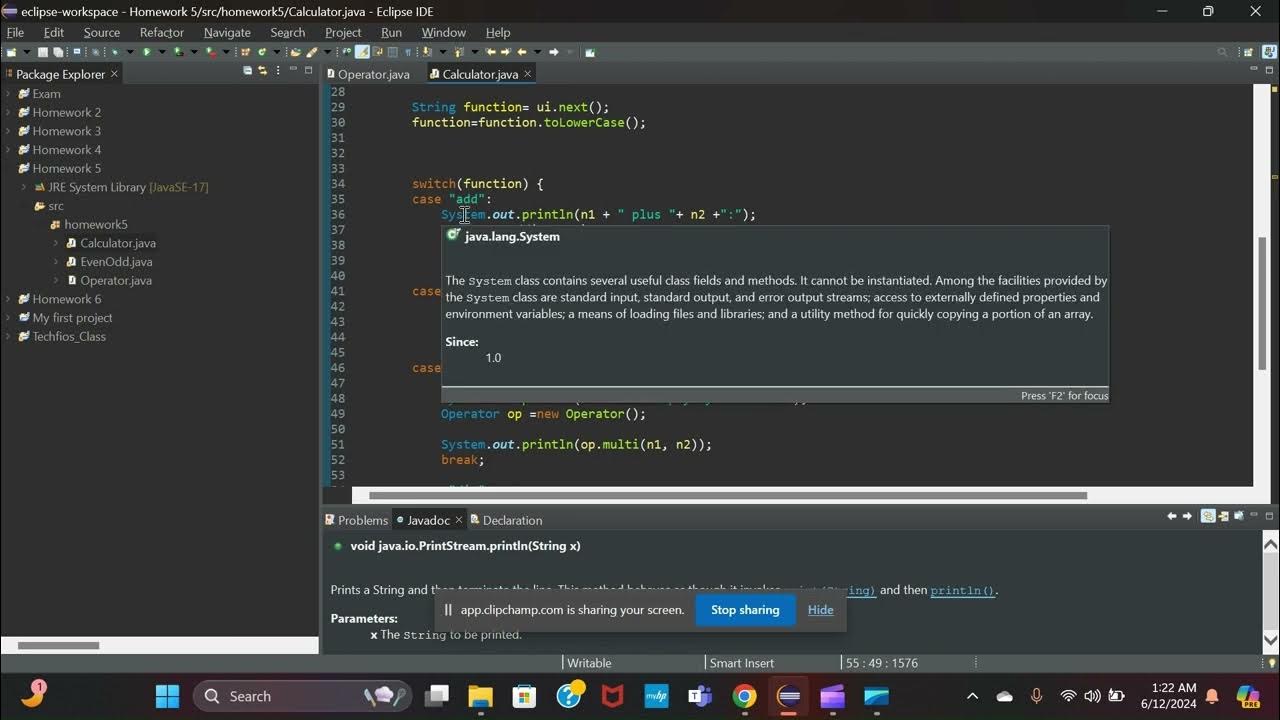 Techfios Java homework 5 - YouTube