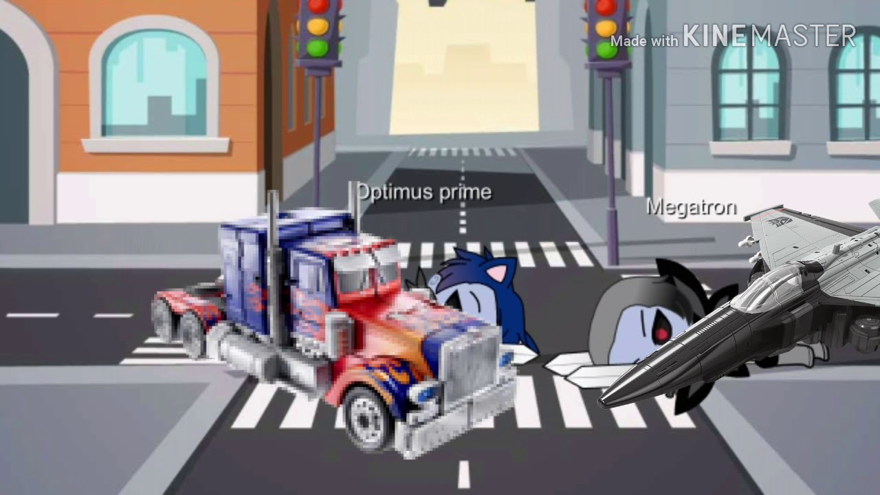 Transformers 1 optimus prime vs Megatron gacha life - YouTube