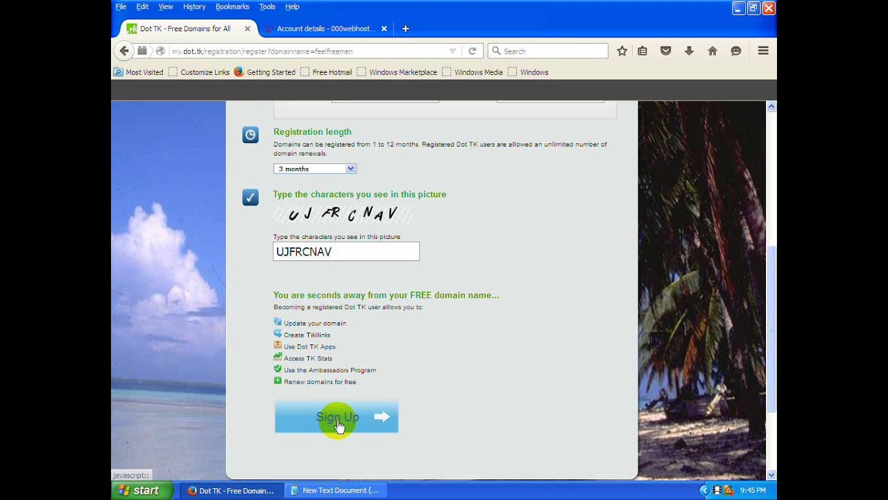 How to make a dot.tk website for free - YouTube