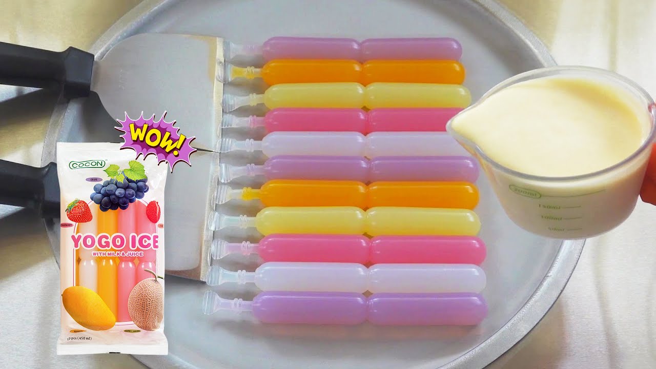 ASMR | ICE YOGO ICE CREAM ROLLS | Comes in grape, honey melon, mango ...